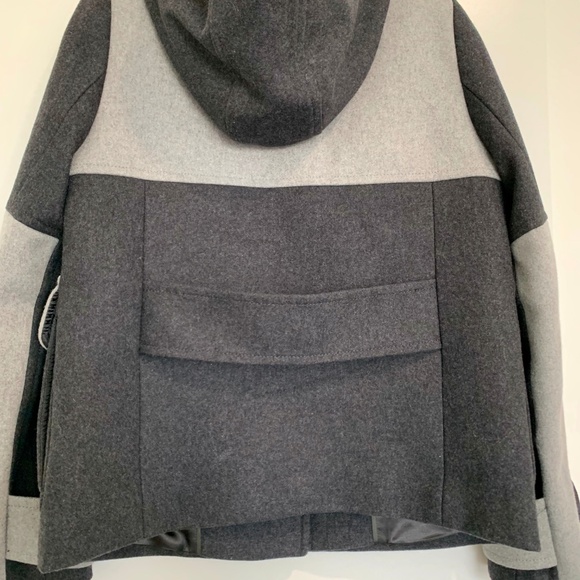 J. Crew | Jackets & Coats | Jcrew Toggle Grey Colorblock Wool Duffle ...